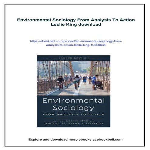 Environmental Sociology From Analysis To Action Leslie King | PDF