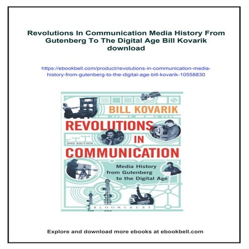 Revolutions In Communication Media History From Gutenberg To The ...