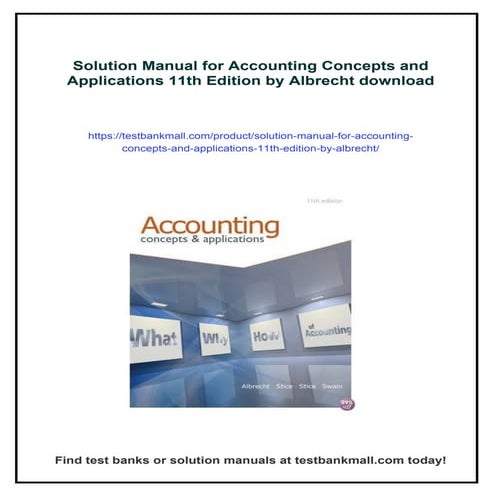 Solution Manual for Accounting Concepts and Applications 11th Edition ...