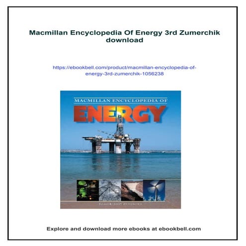 Macmillan Encyclopedia Of Energy 3rd Zumerchik | PDF