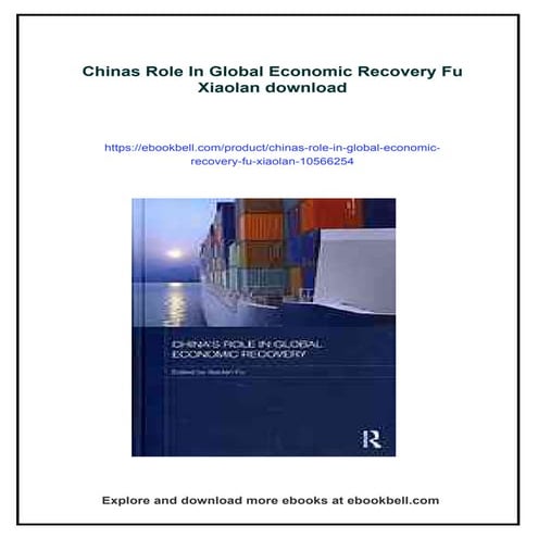 Chinas Role In Global Economic Recovery Fu Xiaolan | PDF
