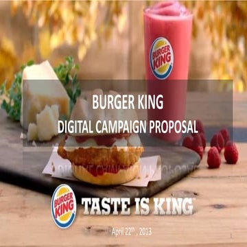 Digital Marketing - Burger King 2013 | PPTX
