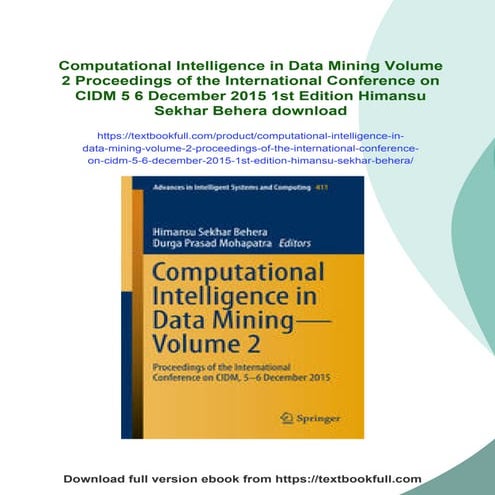 Computational Intelligence in Data Mining Volume 2 Proceedings of the ...