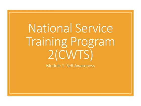 LEADERSHIP TRAINING MODULE TAGALOG VERSION | PPT