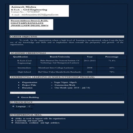 animesh mishra cv.. (3) (Repaired)-1 | PDF