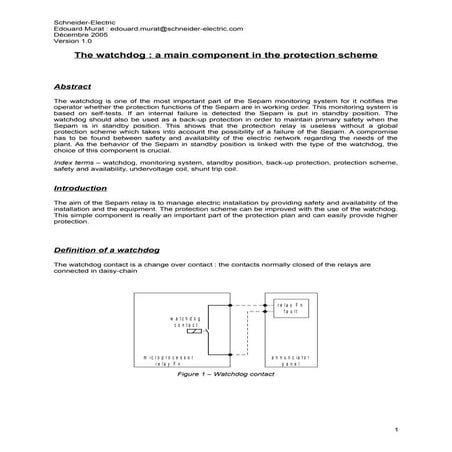 The watchdog is a main component in the protection scheme | PDF