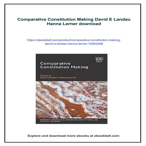 Comparative Constitution Making David E Landau Hanna Lerner | PDF
