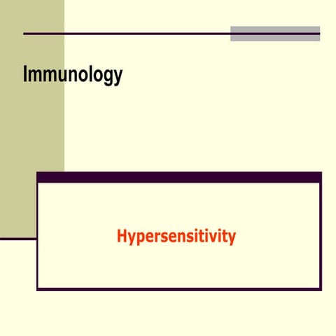 Hypersensitity, And Types of Hypersensitivity I, II, III, IV | PPT
