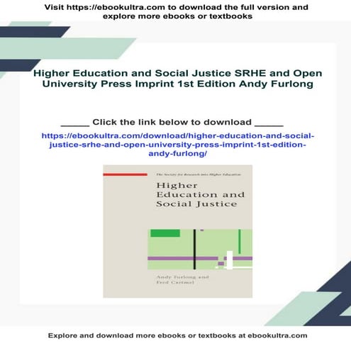 Higher Education and Social Justice SRHE and Open University Press ...
