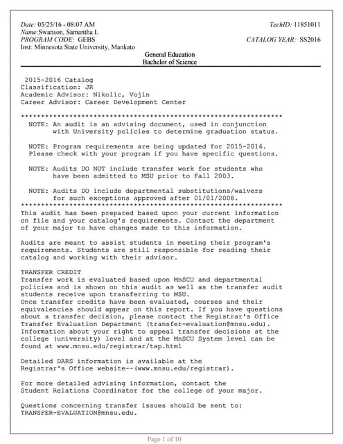 UWUnofficialTranscript | PDF