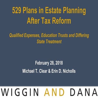 529 Plans and Estate Planning for Education Expenses | PPT | Free Download