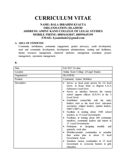 CV - Bongani Khumalo | PDF