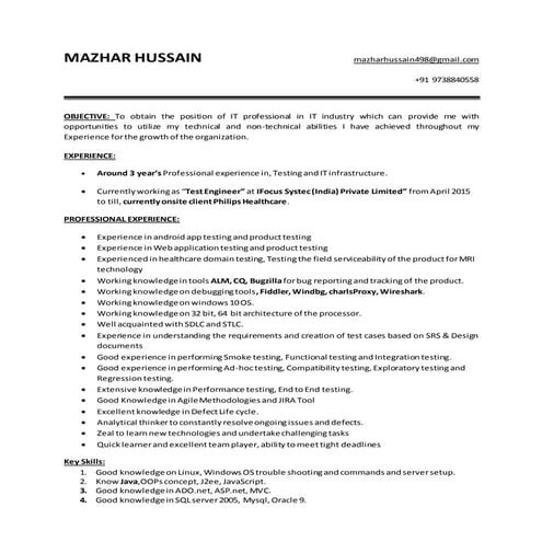 Mazhar_hussain_CV_1 | PDF