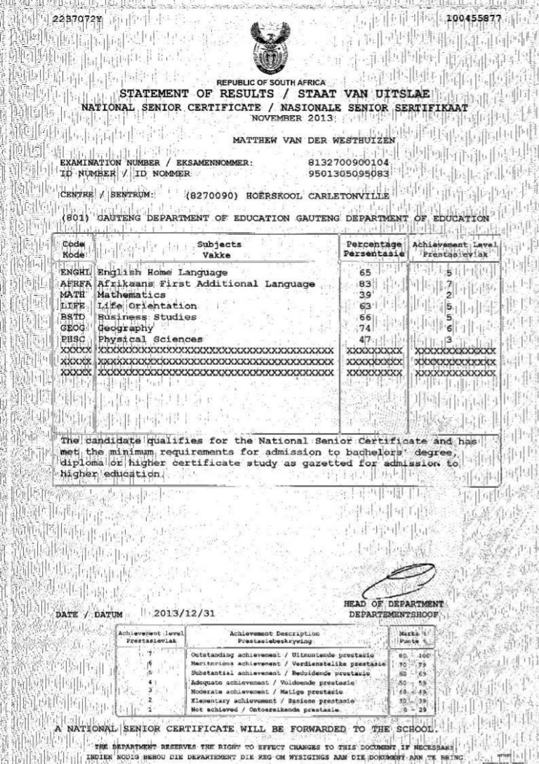 Matric Certificate matric-certificate