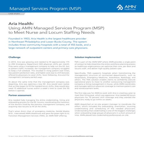 Aria case study 2016 | PDF