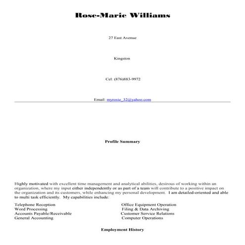 Rose-Marie Resume | DOC