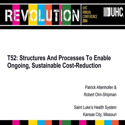 Ray carter sustainable cost reduction format 13 06-07 - copy | PPT