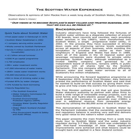 The Scottish Water Experience - Final Oct 2010 Water Journal | PDF