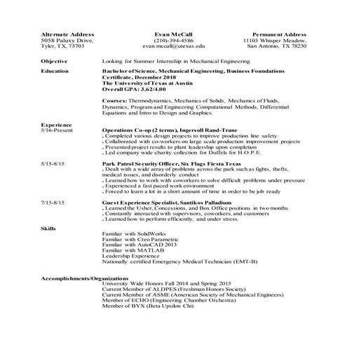 Resume Evan McCall | DOCX