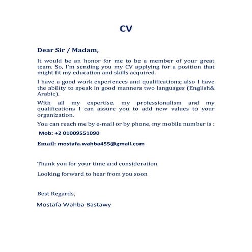 mostafa cv1 | DOC