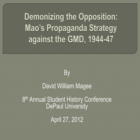 Demonizing the Opposition Presentation | PPT