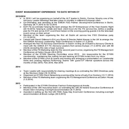 EVENT MANAGEMENT WITHIN EY | DOCX