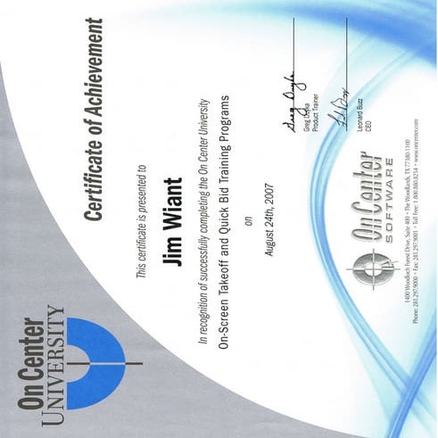 On Center University Certificate | PDF