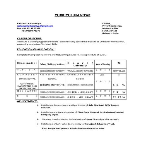 Raj CV 25-11-2014 | DOC