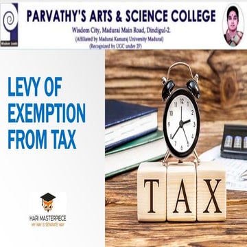 (52)levy of exemption from tax ppt hari master piece | PPTX