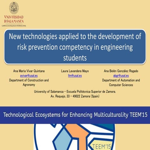New technologies applied to the development of risk prevention ...