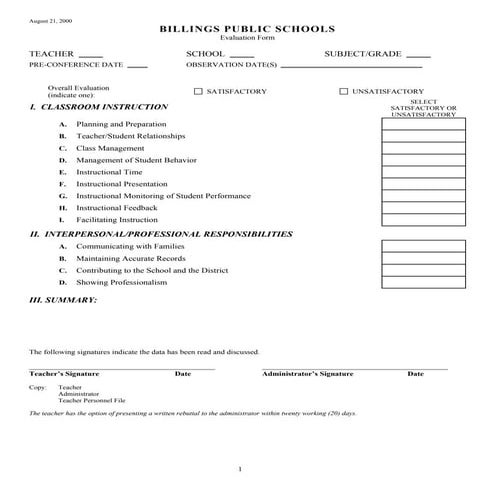 rating sheet for education | PDF