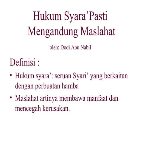 53. hukum syara' | PPT