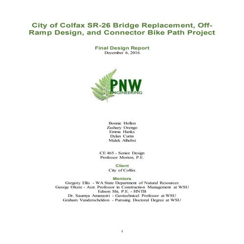 PNW Engineering Final Design Report (3) | PDF