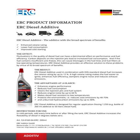 53 0160 ERC diesel_additive | PDF