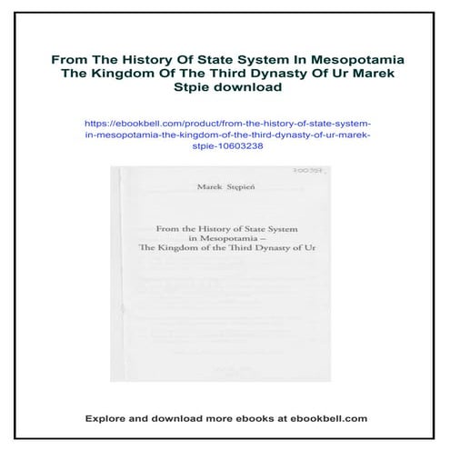From The History Of State System In Mesopotamia The Kingdom Of The ...