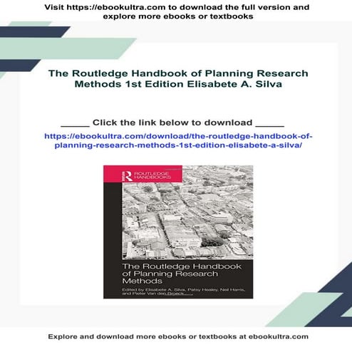 The Routledge Handbook of Planning Research Methods 1st Edition ...