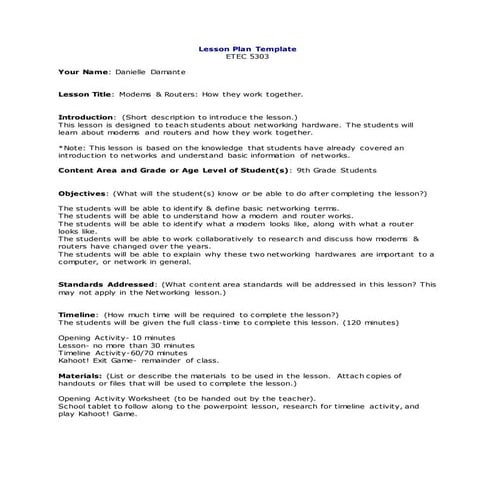 Lesson Plan | DOCX