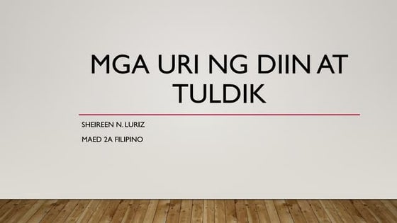 Mga uri ng diin | PPT