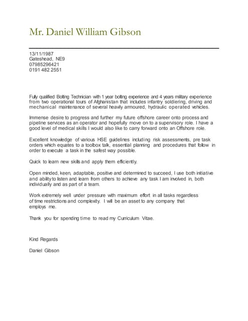 HSE Commercial Air Diver CV | DOC