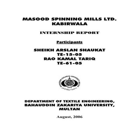 Internship Report Arslan | PDF