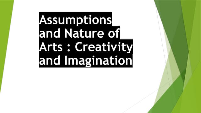 What is Art: Introduction and Assumptions | PPTX