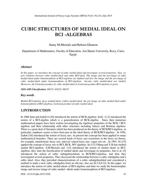 Cubic Structures Of Medial Ideal On Bci Algebras Pdf