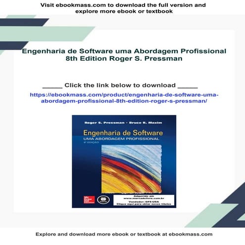 Engenharia de Software uma Abordagem Profissional 8th Edition Roger S. Pressman | PDF