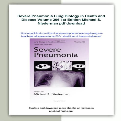 Severe Pneumonia Lung Biology in Health and Disease Volume 206 1st ...