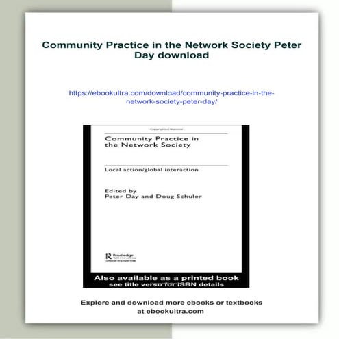 Community Practice in the Network Society Peter Day | PDF