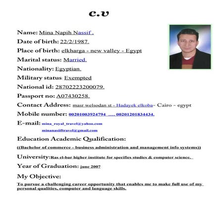cv mina nasiif | DOC