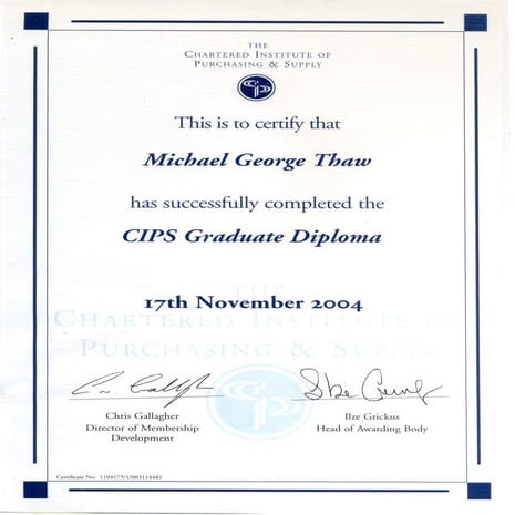 CIPS Graduate Diploma | PDF