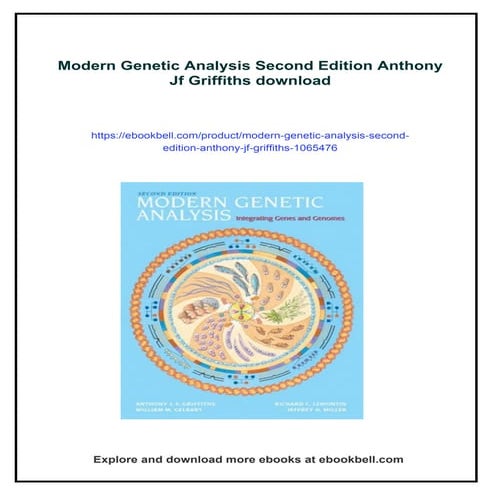 Modern Genetic Analysis Second Edition Anthony Jf Griffiths | PDF