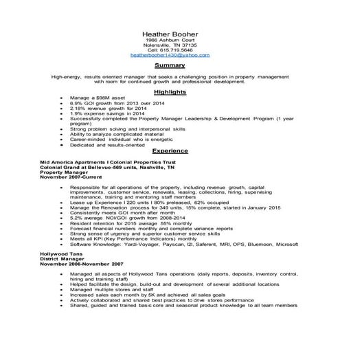 Heather Booher Resume | PDF