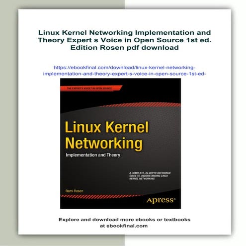 Linux Kernel Networking Implementation and Theory Expert s Voice in Open Source 1st ed. Edition ...
